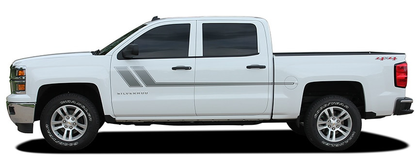 Chevy Silverado Upper Body Vinyl Graphics CHAMP 2013-2018 Premium Auto ...