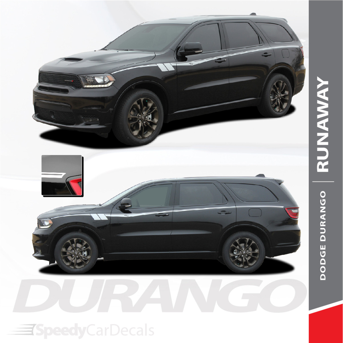 Dodge Durango Racing Stripes 3M DURANGO RALLY 2014-2018 2019 2020 2021 ...