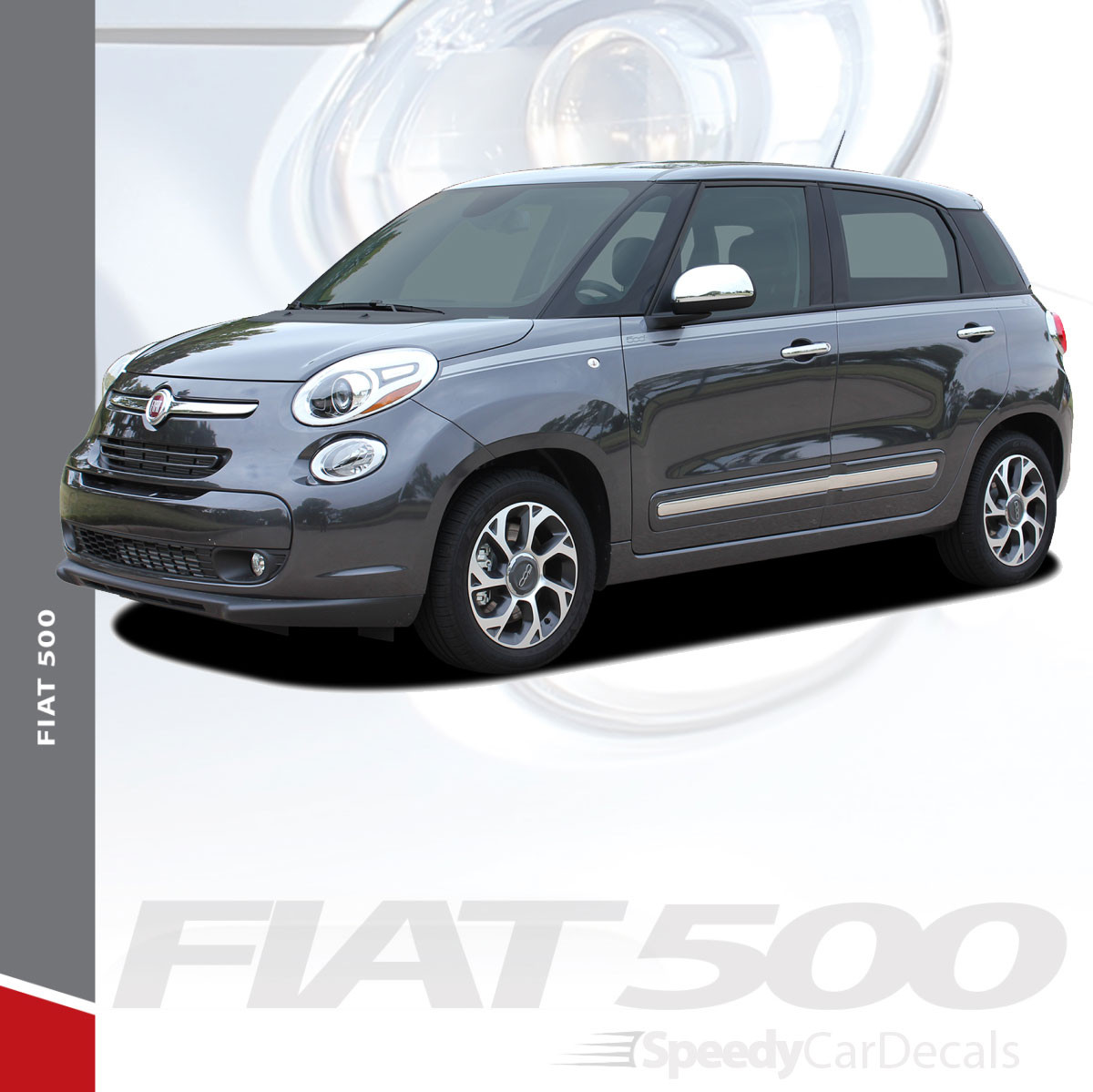 Fiat 500 Hood and Roof Stripes 3M CHECKERED RALLY 2012-2019 Premium ...