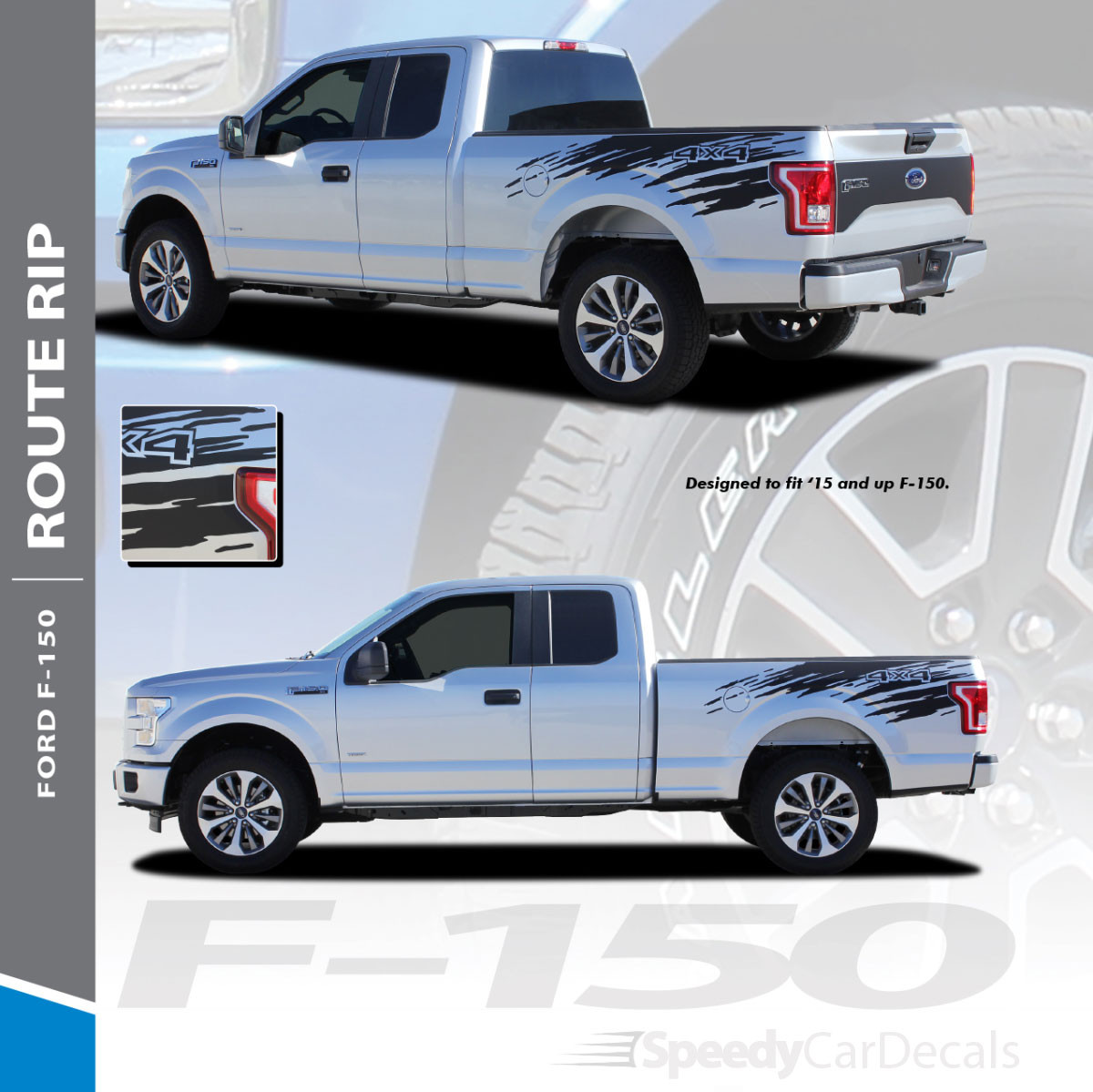 Ford F150 Stripes Package Decals ROUTE RIP 3M 2015-2018 2019 Premium ...