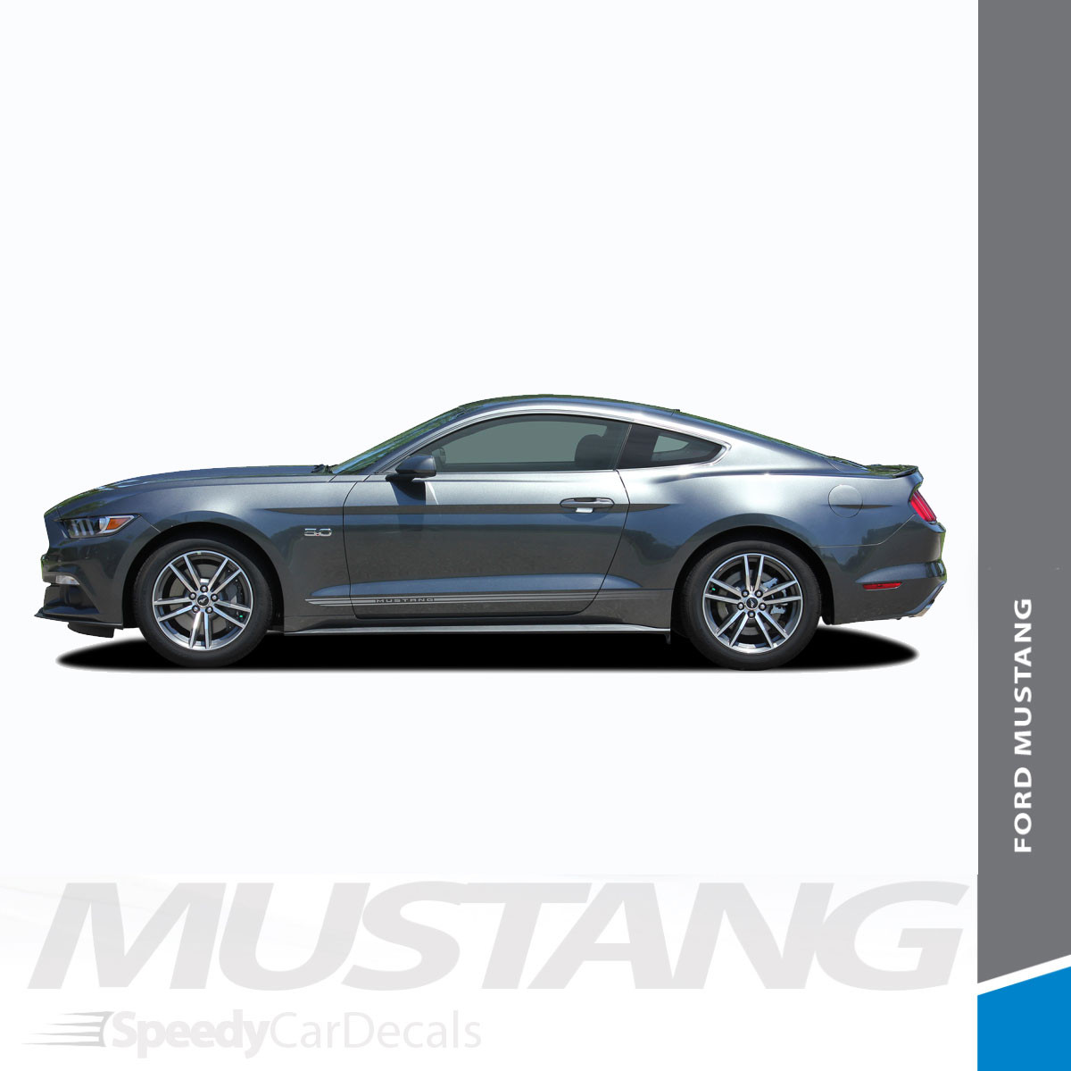 Ford Mustang Lower Faded Stripes TRILINE ROCKER 2015-2018 Digital Print ...