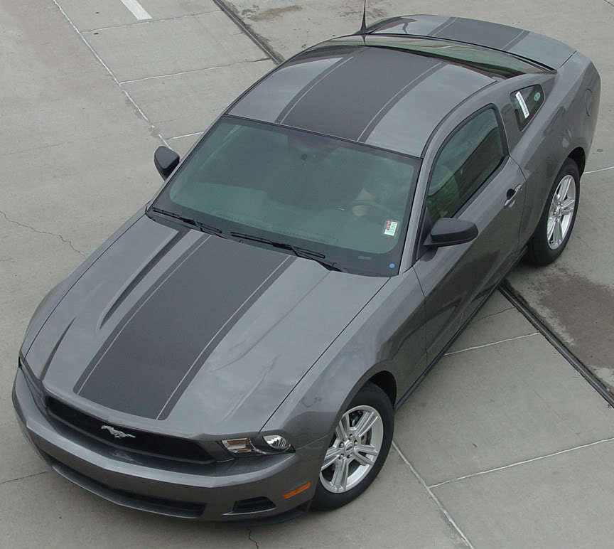 PONY CENTER : 2010-2012 Ford Mustang Wide Center Hood Roof Trunk Racing ...