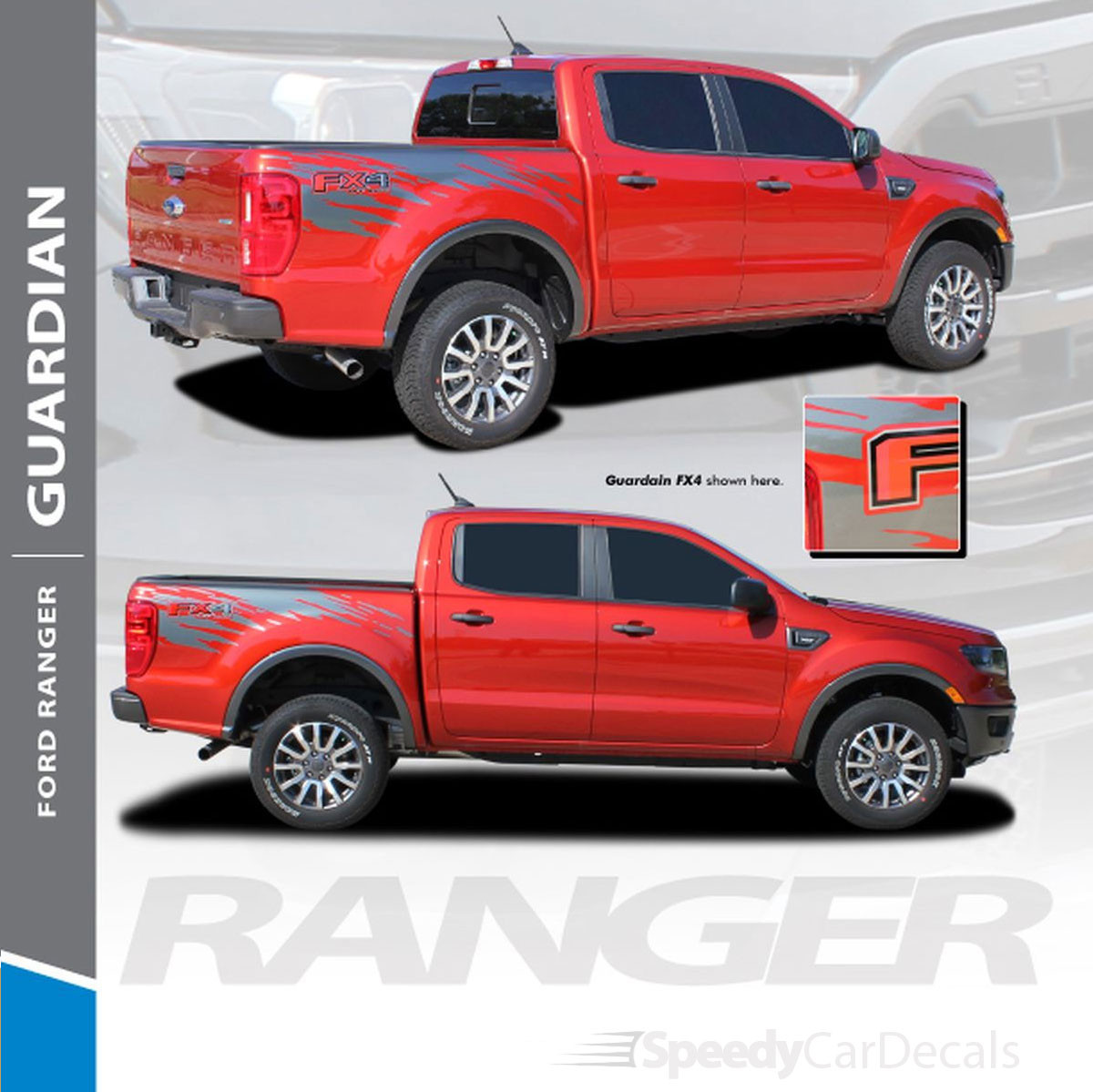 Ford Ranger Stripes, Ranger Decals, Ranger Graphics 2019-2024
