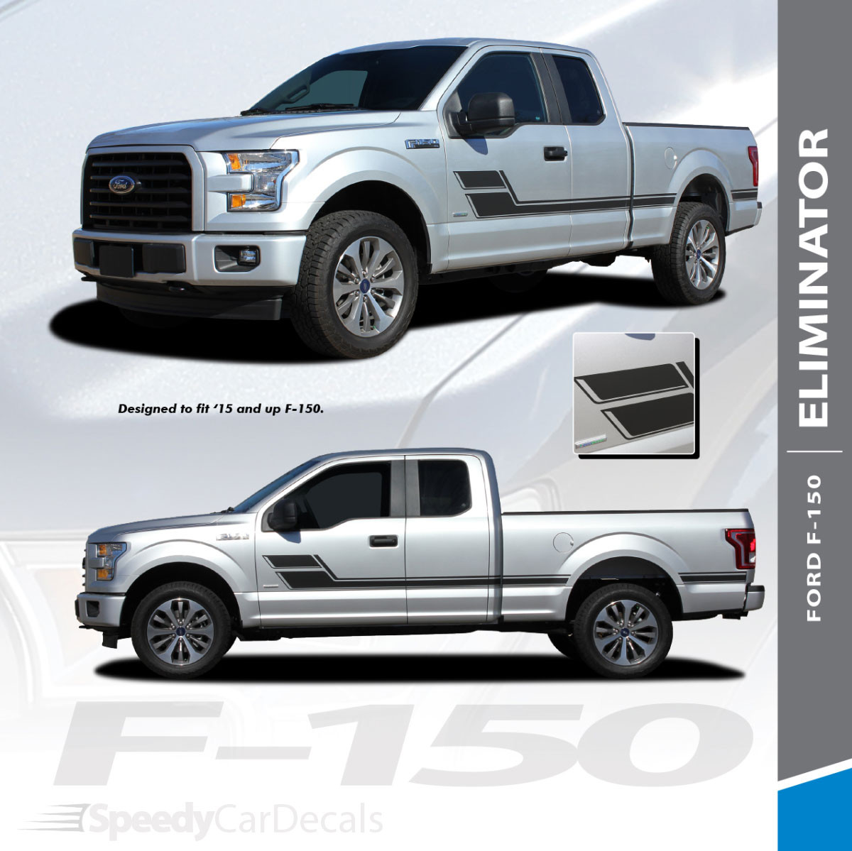 Ford Truck Side Decals and Stripes ELIMINATOR 3M 2015-2019 Premium Auto ...