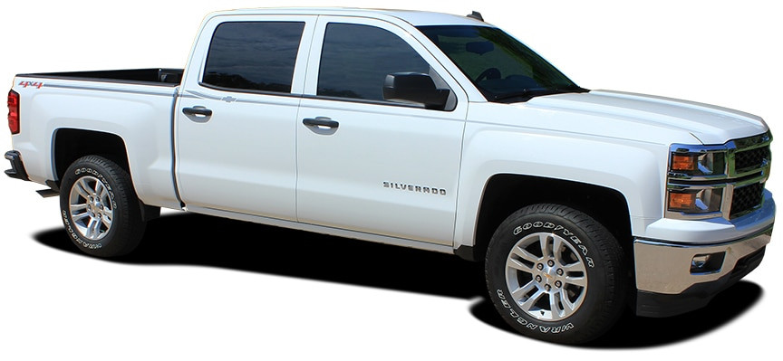 Chevy Silverado Upper Body Vinyl Graphics CHAMP 2013-2018 Premium Auto ...