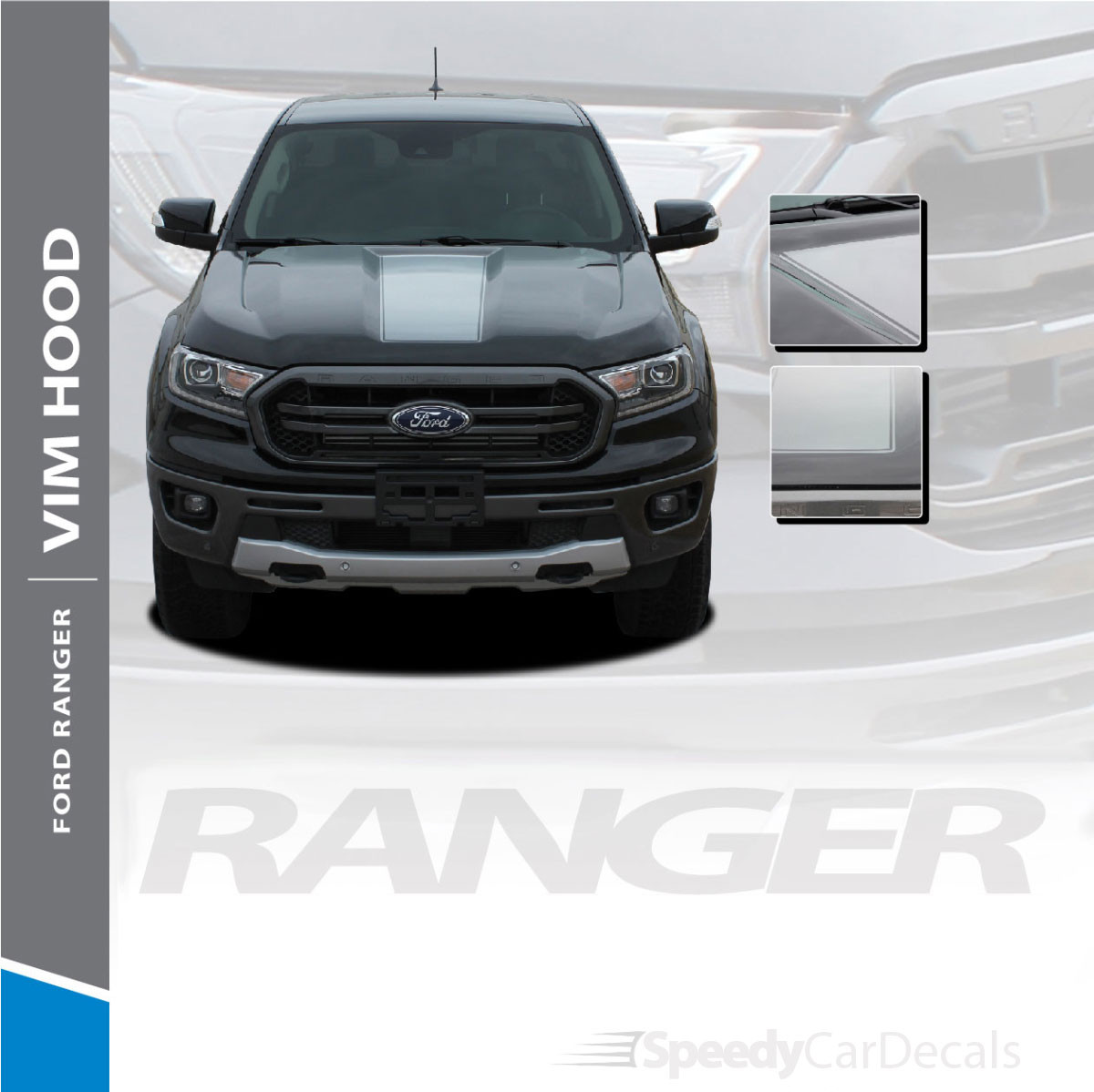 2019 2020 2021 2022 2023 Ford Ranger Hood Stripes VIM HOOD Decals Vinyl ...