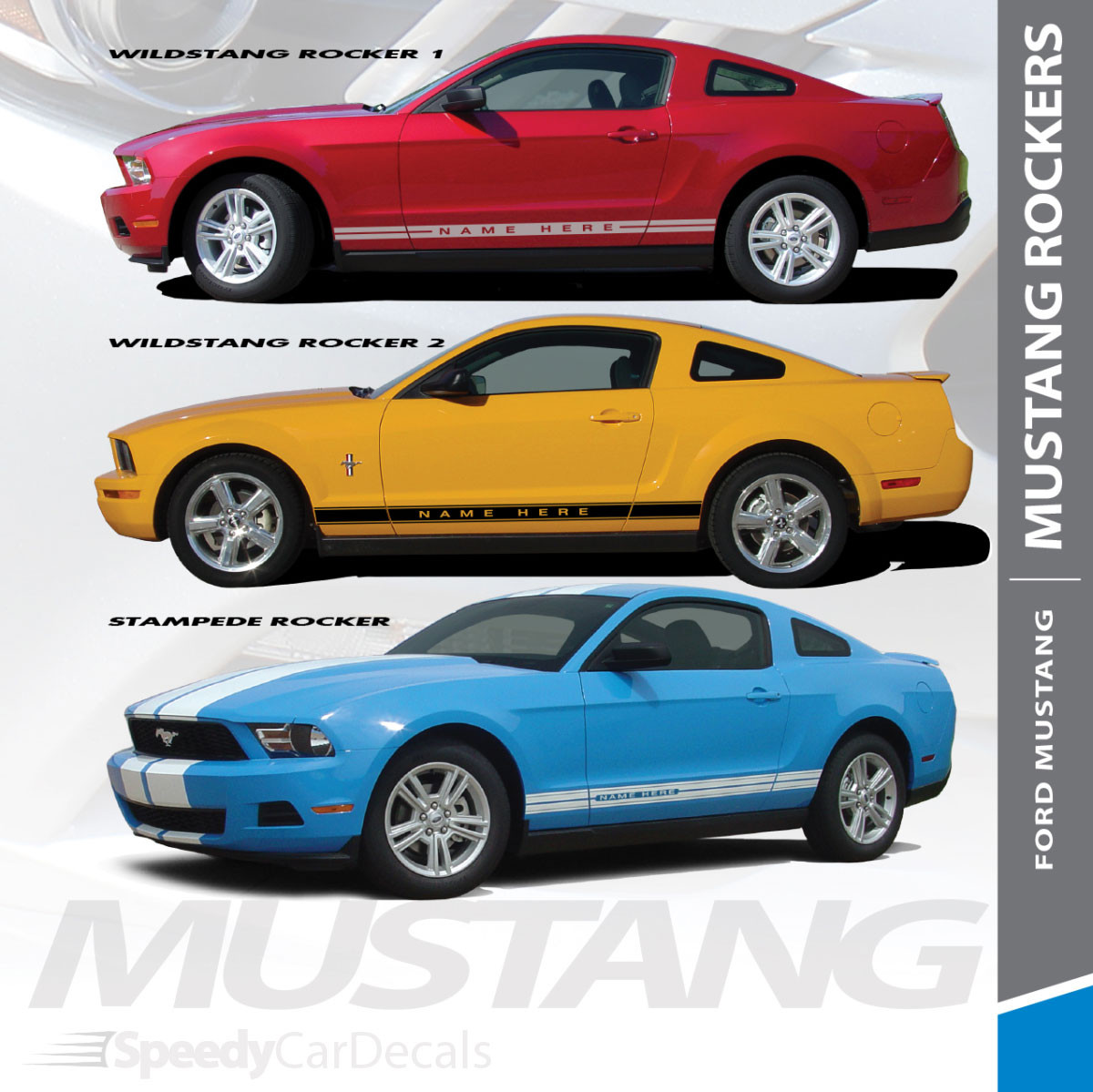 Ford Mustang Side Stripes Vinyl Graphic Decal | WILDSTANG ROCKER ONE ...