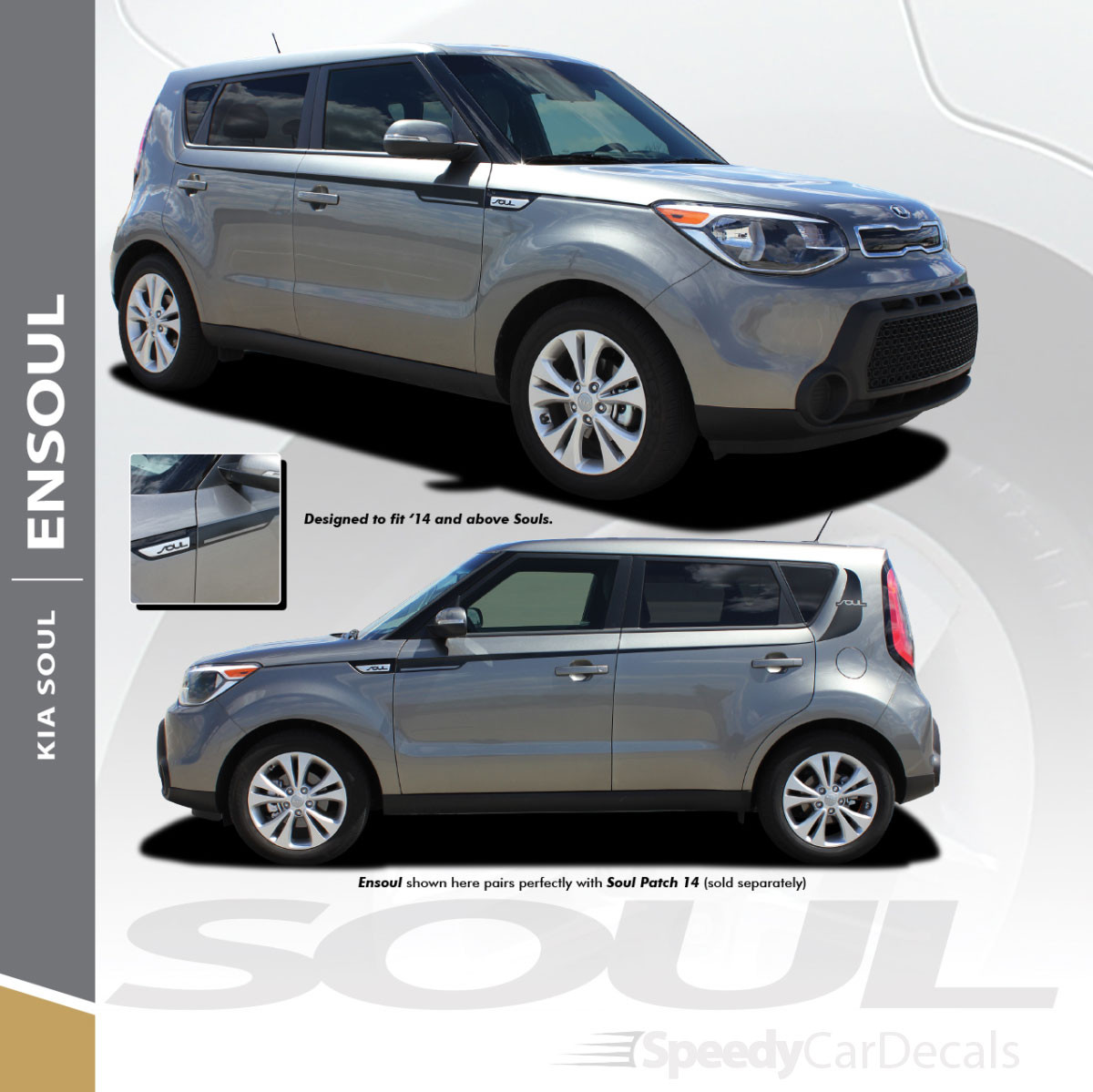 Kia Soul Side Decals Graphics SOULPATCH 3M 2010-2019 Premium Auto ...