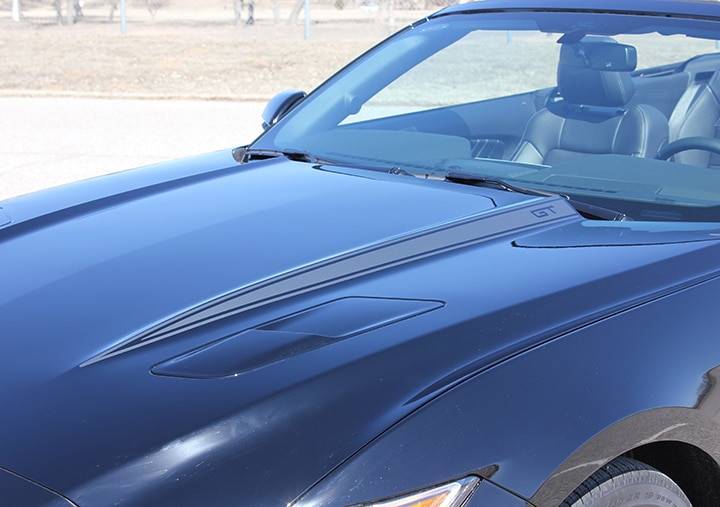 Ford Mustang Faded Hood Stripes Decals FADED HOOD SPEARS 2015-2017 ...