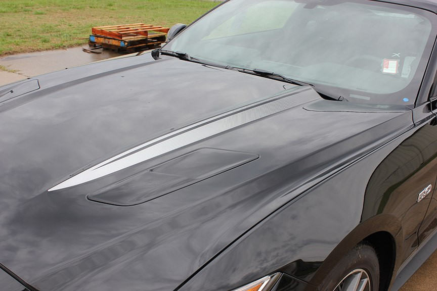 Ford Mustang Faded Hood Stripes Decals FADED HOOD SPEARS 2015-2017 ...