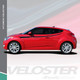 Hyundai Veloster Upper Body Stripe Decals RUSH 3M 2011-2018 Premium ...