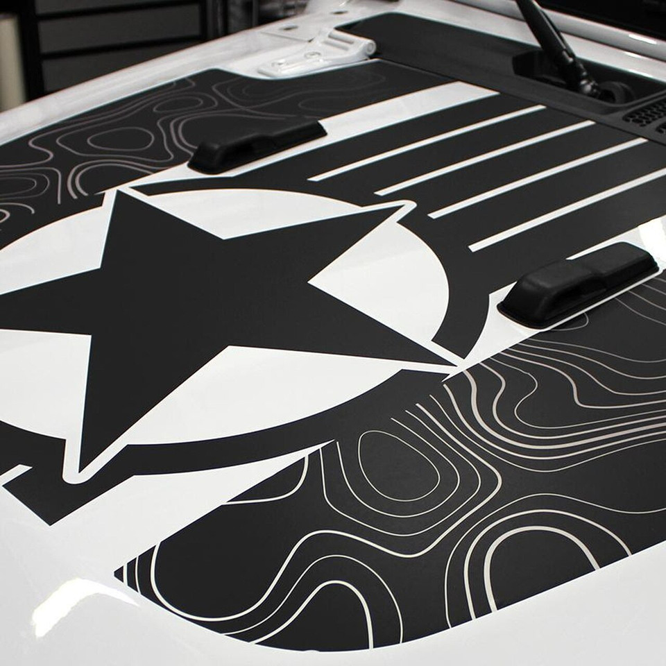JOURNEY HOOD : 2020-2021 Jeep Gladiator Hood Star Digital and Decals ...