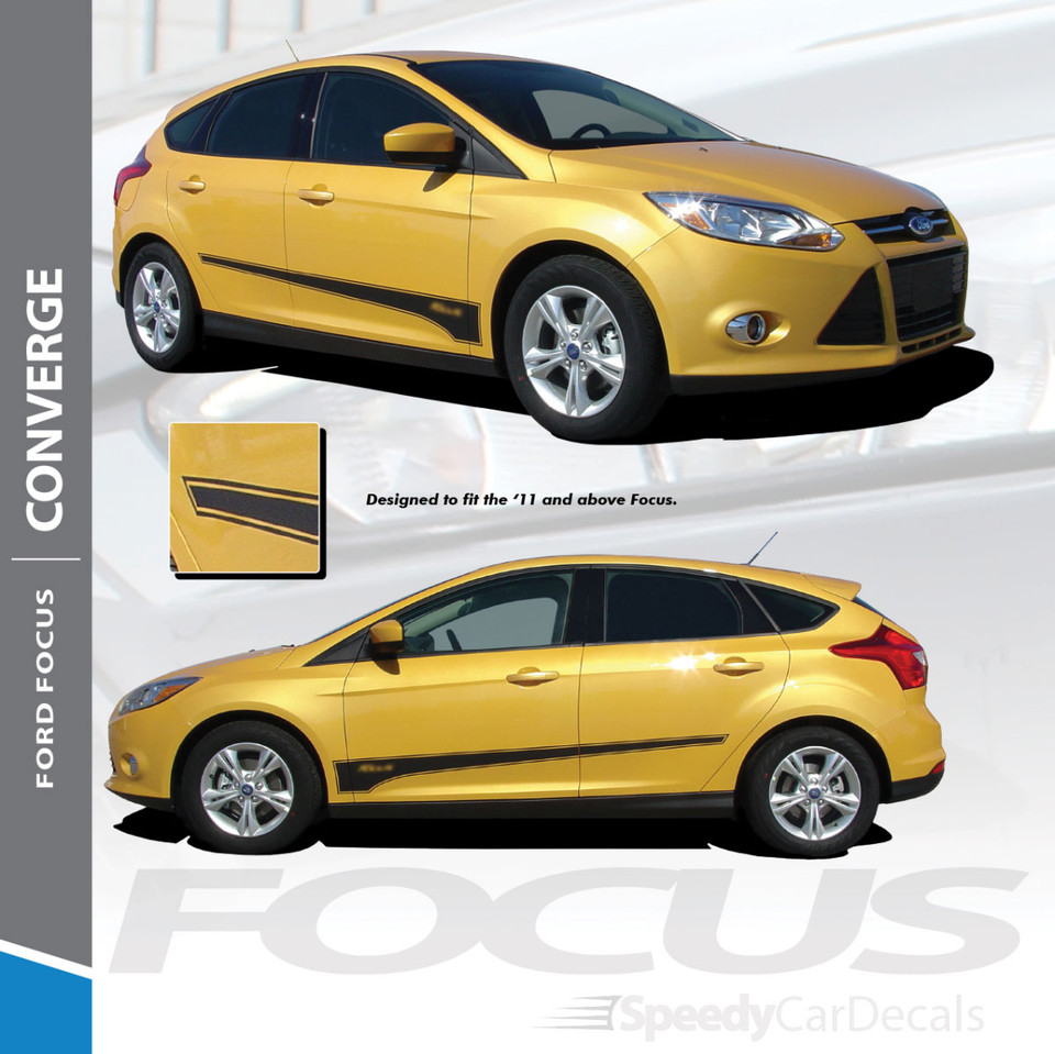 PINPOINT : 2012-2017 Ford Focus Side Door Accent Vinyl Graphics ...