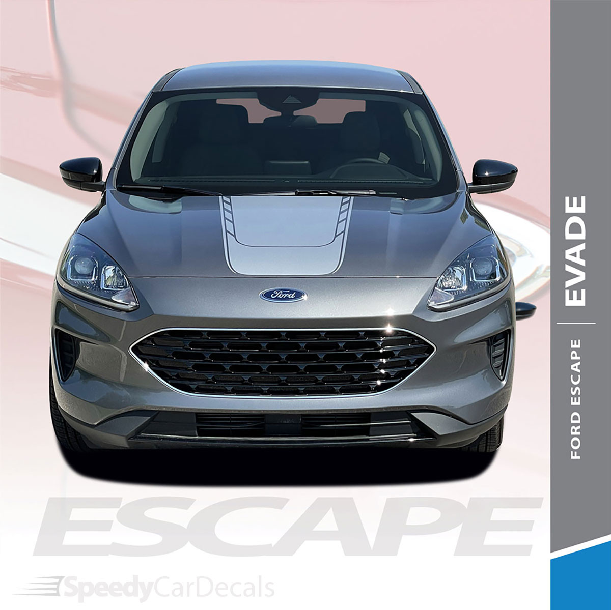 2020 2021 Ford Escape Hood Stripes Decals EVADE HOOD Vinyl Graphics