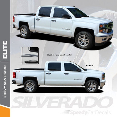 Chevy Silverado Upper Body Vinyl Graphics ELITE 2013-2018 Premium Auto ...