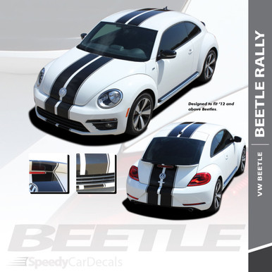 VW Beetle Stripe Decals BEETLE RALLY Vinyl Graphics 2012-2018 3M ...