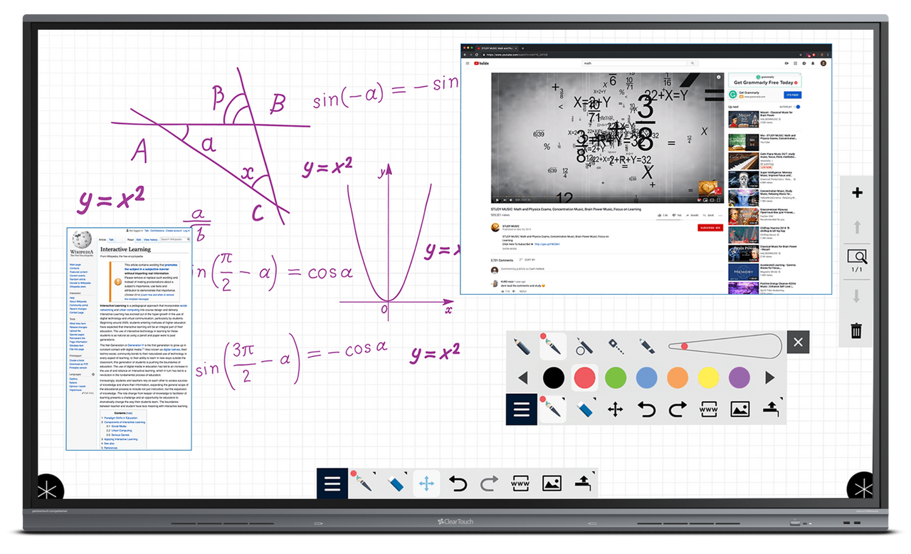 Clear Touch Interactive Display 55, 65,75, and 86 Inch - Teaching Edge LLC