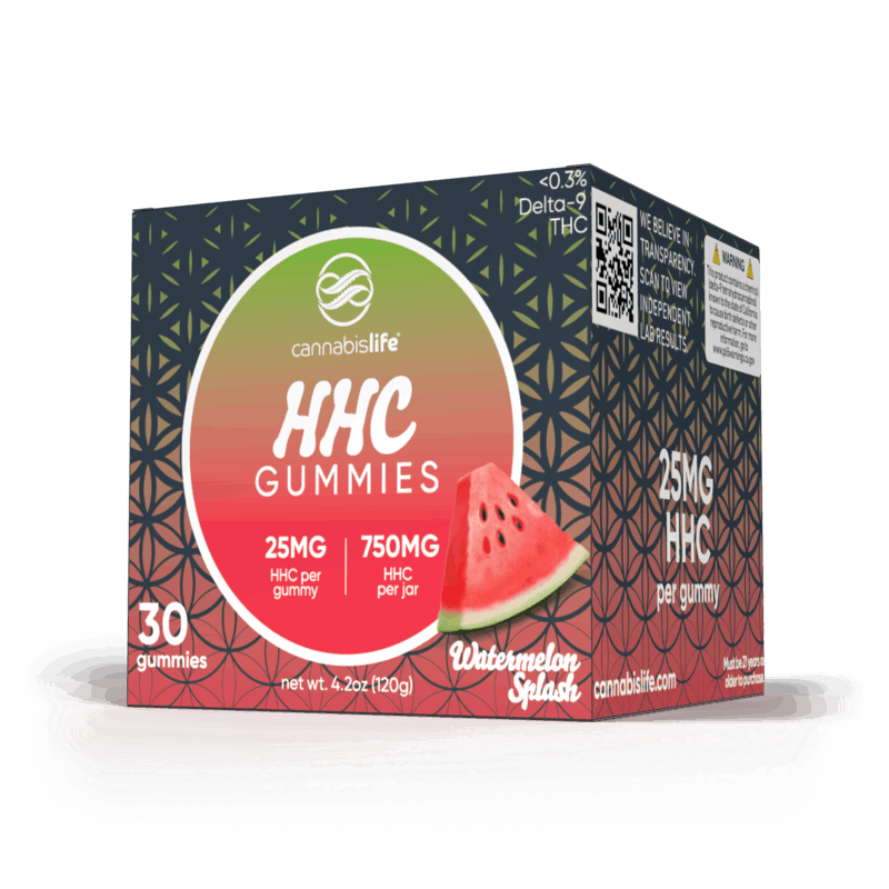 Watermelon Splash HHC Gummies - (30ct) 750mg - Cannabis Life