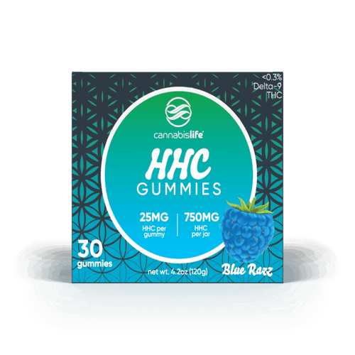 Blue Razz HHC Gummies - (30ct) 750mg - Cannabis Life