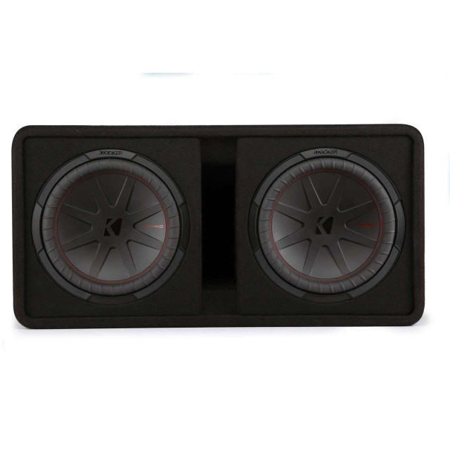 Kicker Comp R 12 Inch Dual Subwoofer in Vented Enclosure Package with ...