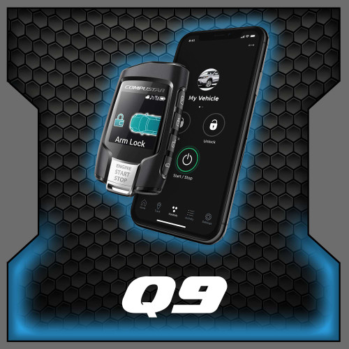 Compustar Q9 2-Way LCD Remote Start, Lock, Unlock, Remote Start ...