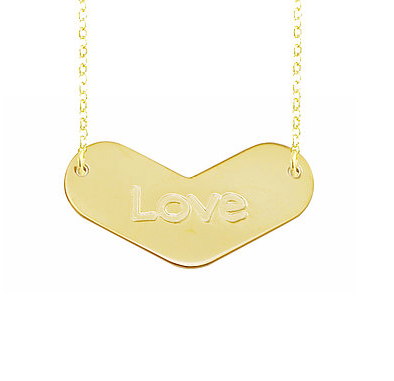 Engraved Amour Nameplate Necklace || BestNameNecklace