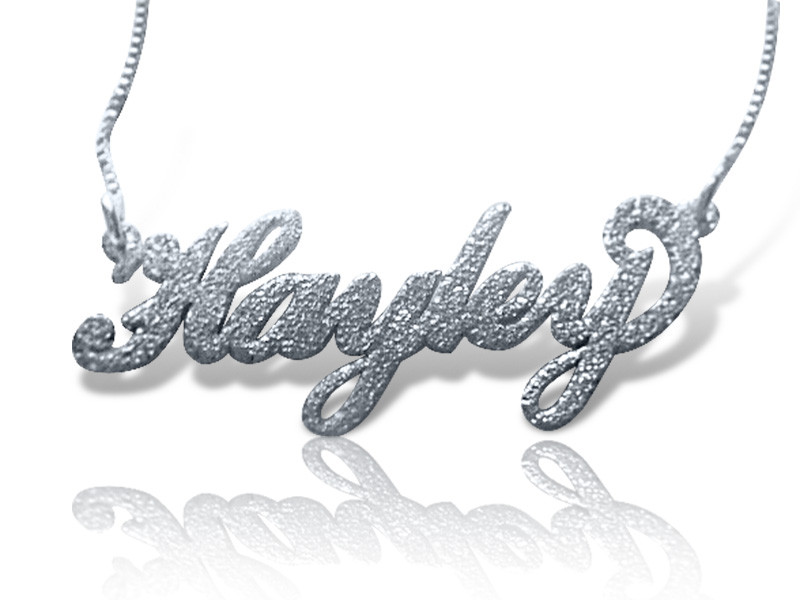 First Letter Sparkling Name Necklace || BestNameNecklace