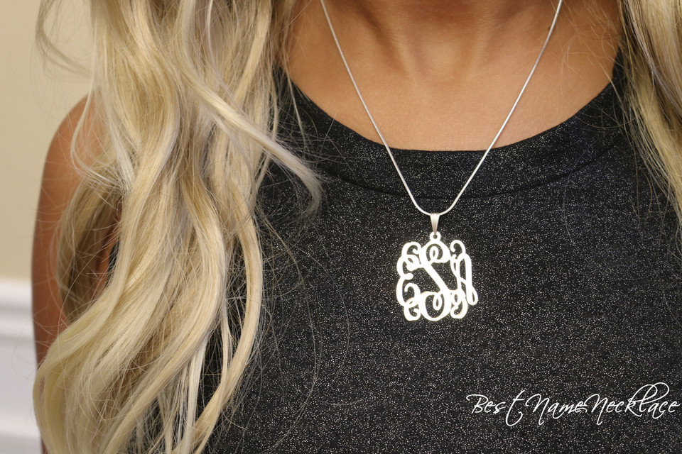 Monogram Necklace Classic Style || BestNameNecklace