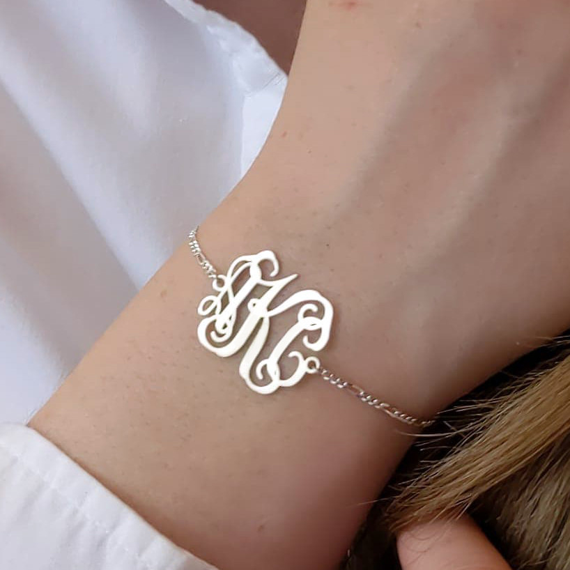 Monogram Necklace Block Style || BestNameNecklace