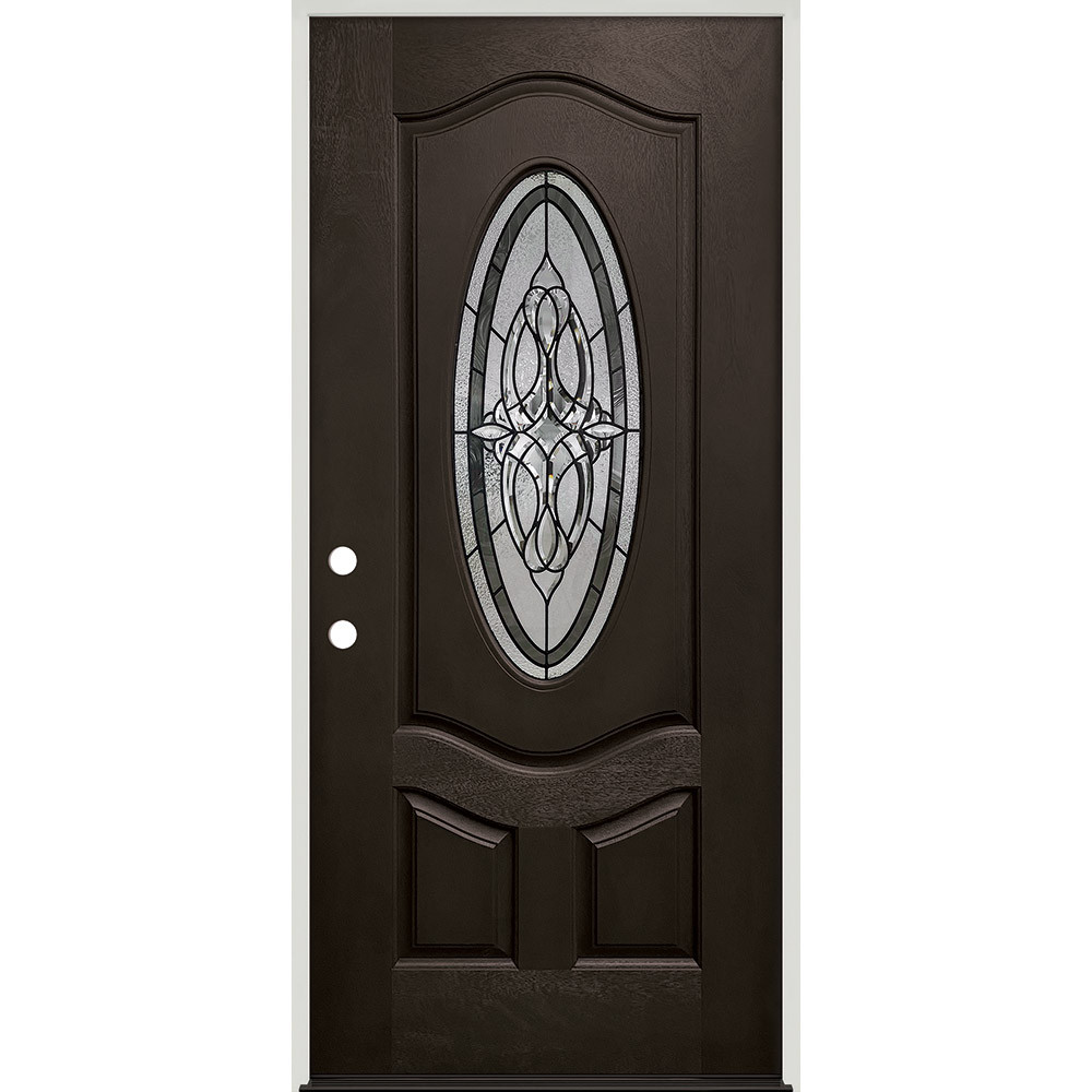 36" x 80" Prefinished Fiberglass RH Exterior Door Unit w/BM