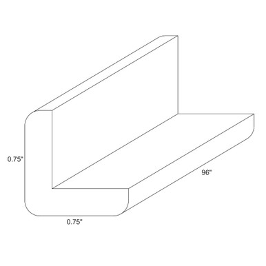 KCD Unfinished Birch KD Shaker 96" Outside Corner Moulding | Home Outlet