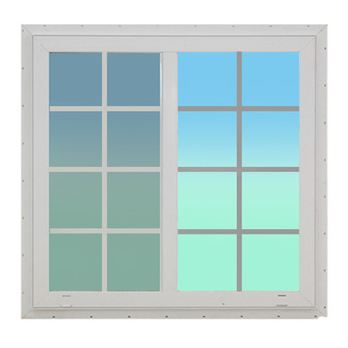 48" x 47" Sliding Vinyl Window w/Grids | Home Outlet