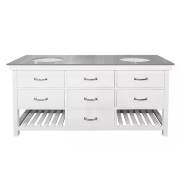Tucson 72" White Double Vanity