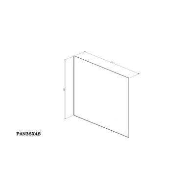 North Timber Harbor White Cabinet 36" x 48" Island Panel | Home Outlet