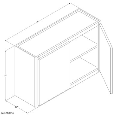 Unfinished Oak 36" x 24" Wall Cabinet | Home Outlet