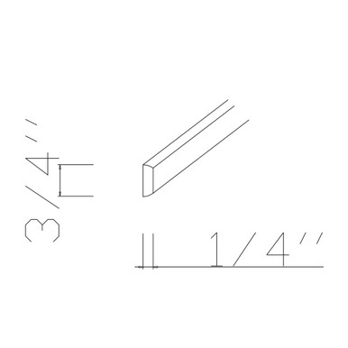 Unfinished Oak Cabinet 8' Scribe Moulding | Home Outlet