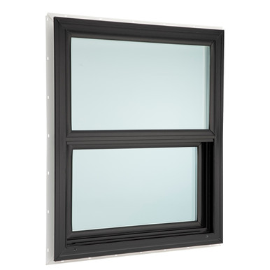 35.5" x 71.5" Black Single-Hung Vinyl Window | Home Outlet