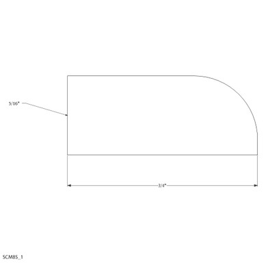Unfinished Oak Cabinet 8' Scribe Moulding-Smart - Home Outlet