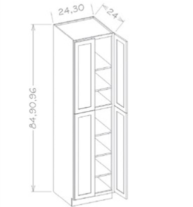 Regal White 24" x 84" x 24" Pantry Cabinet | Home Outlet | Home Outlet