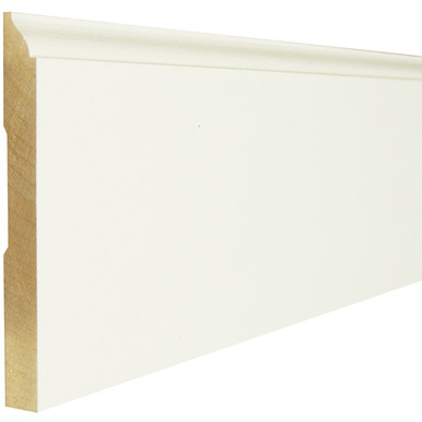 5-1/4" Primed Pine Speed Baseboard Moulding WM618 - Home Outlet