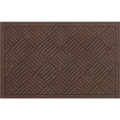 2' x 3' Apache Textures Crosshatch Walnut Mat - Home Outlet