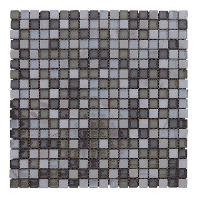 Bliss Moonstone Glass Stone Blend 12" x 12" 5/8" Mosaic | Home Outlet