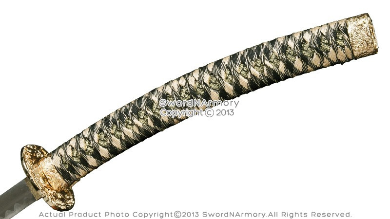 Japanese Style Ceremonial Samurai Sword Jin Tachi Katana Dragon Tsuba ...