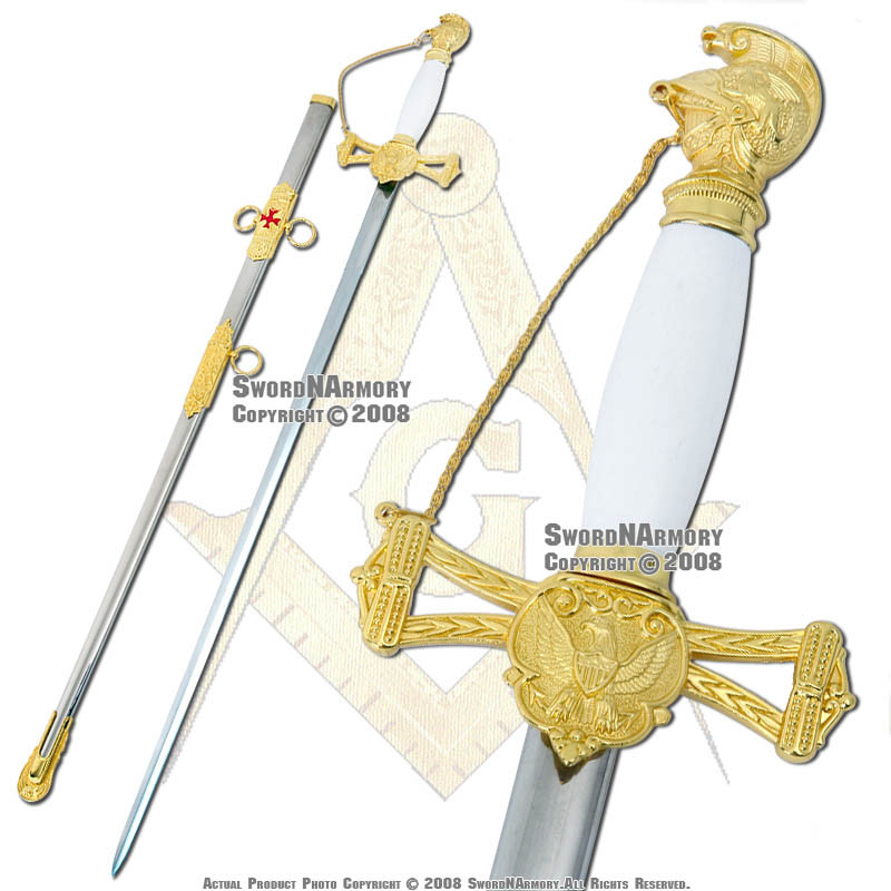 33" Templar Crusader Knight of St. John Masonic Ceremonial Sword