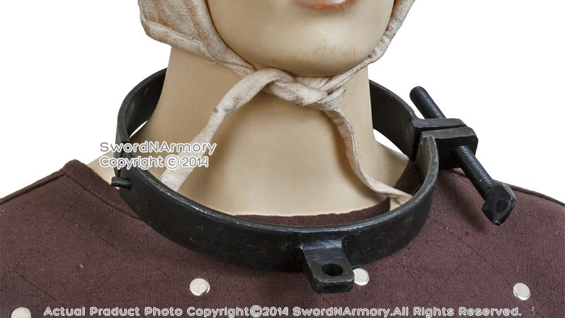 Medieval Iron Neck cuff Dungeon Shackles Reenactment LARP