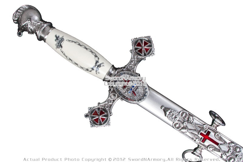 Knights Templar Freemason Masonic Ceremonial Sword Gold Regalia 3 Blade ...