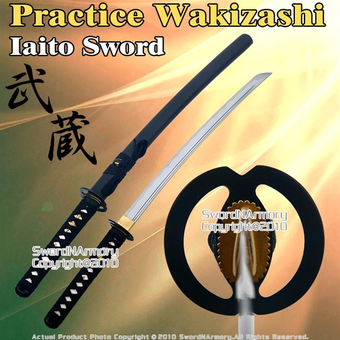 Musashi Iaito Wakizashi Shoto Samurai Katana Sword For Iaido
