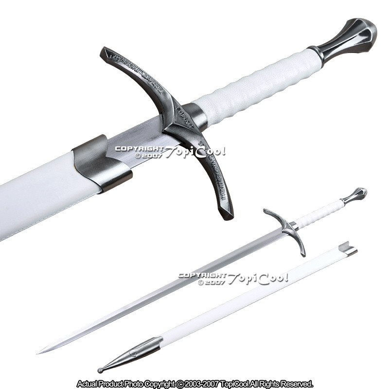 38.5" Long Medieval Crusader Knights Wizard Arming Sword Chivalry with Scab
