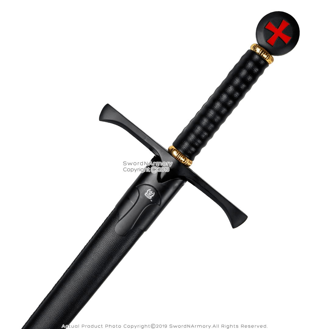41" Templar Crusader Medieval Knight's Arming Sword with Scabbard Cross ...