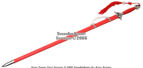 Red Master Chinese Tai Chi Practice Sword Well Balanced